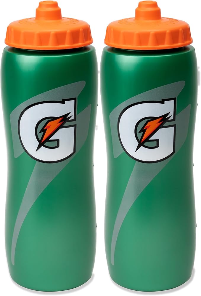Gatorade 32 Oz Squeeze Water Sports Bottle - Pack of 2 - New Easy Grip ...