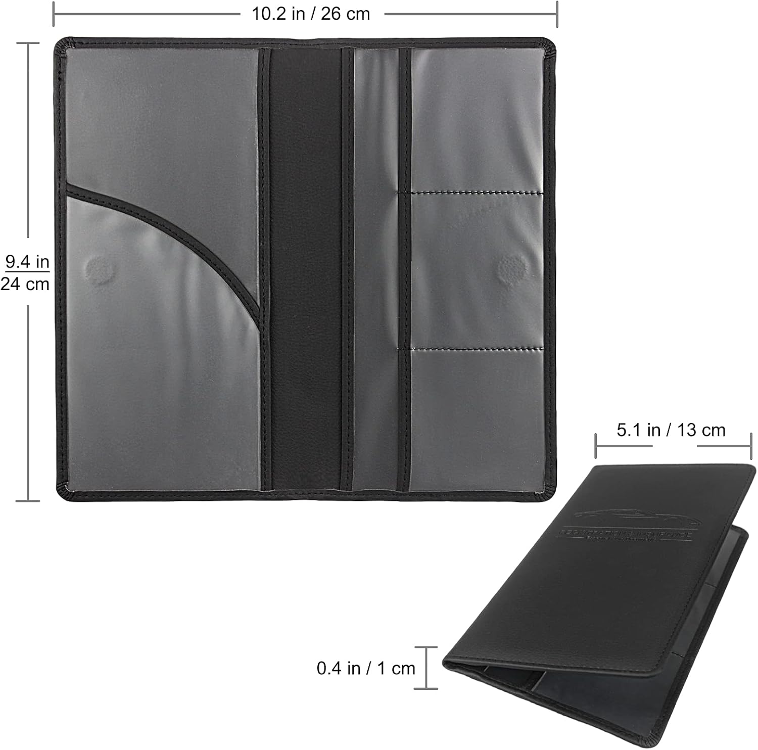 Premium Car Registration & Insurance Card Holder with Magnetic Shut, V ...