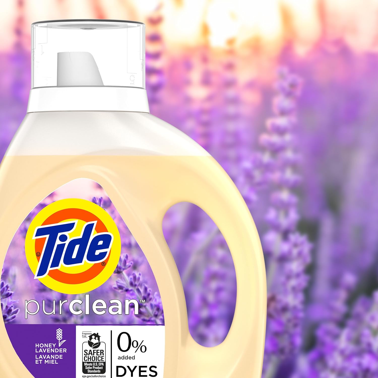 Tide Purclean Liquid Laundry Detergent, Honey Lavender Scent, 63 fl oz ...