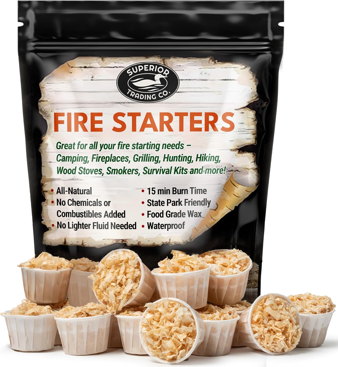 Superior Trading Fire Starter Pods in Resealable Packs - Fire Starters ...